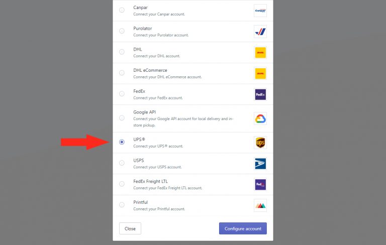 Connect Your UPS Account – Intuitive Shipping Help Center