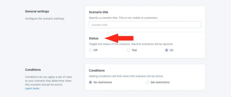 Create A Scenario – Intuitive Shipping Help Center