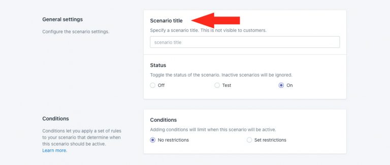 Create A Scenario – Intuitive Shipping Help Center