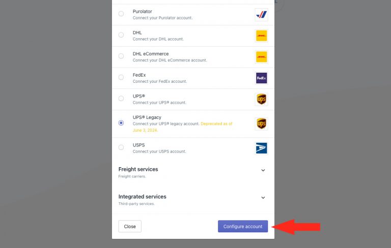 Connect Your UPS Account – Intuitive Shipping Help Center